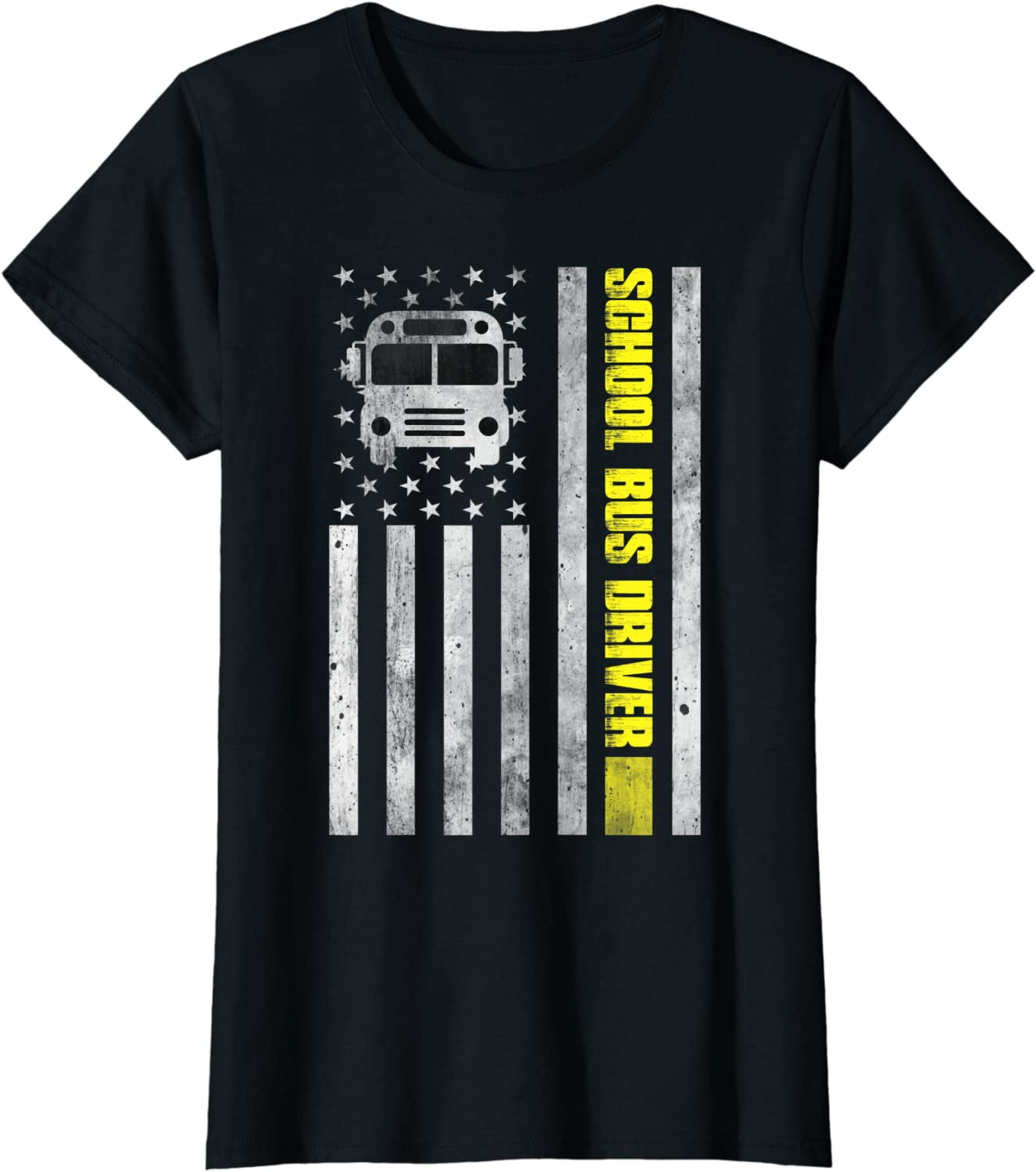 School Bus Driver American Flag Shirt School Bus Driver T-Shirt ...