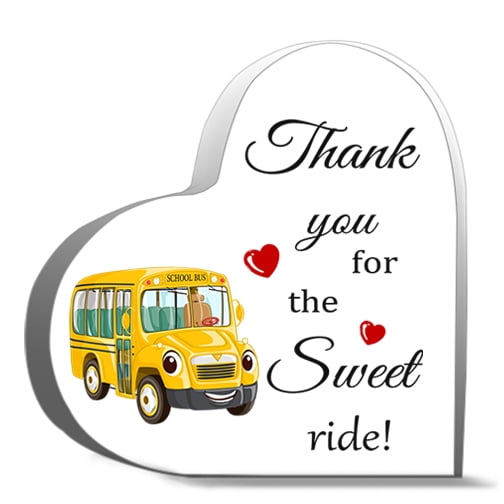 School Bus Driver Appreciation Gifts Thank You For The Sweet Ride Heart ...