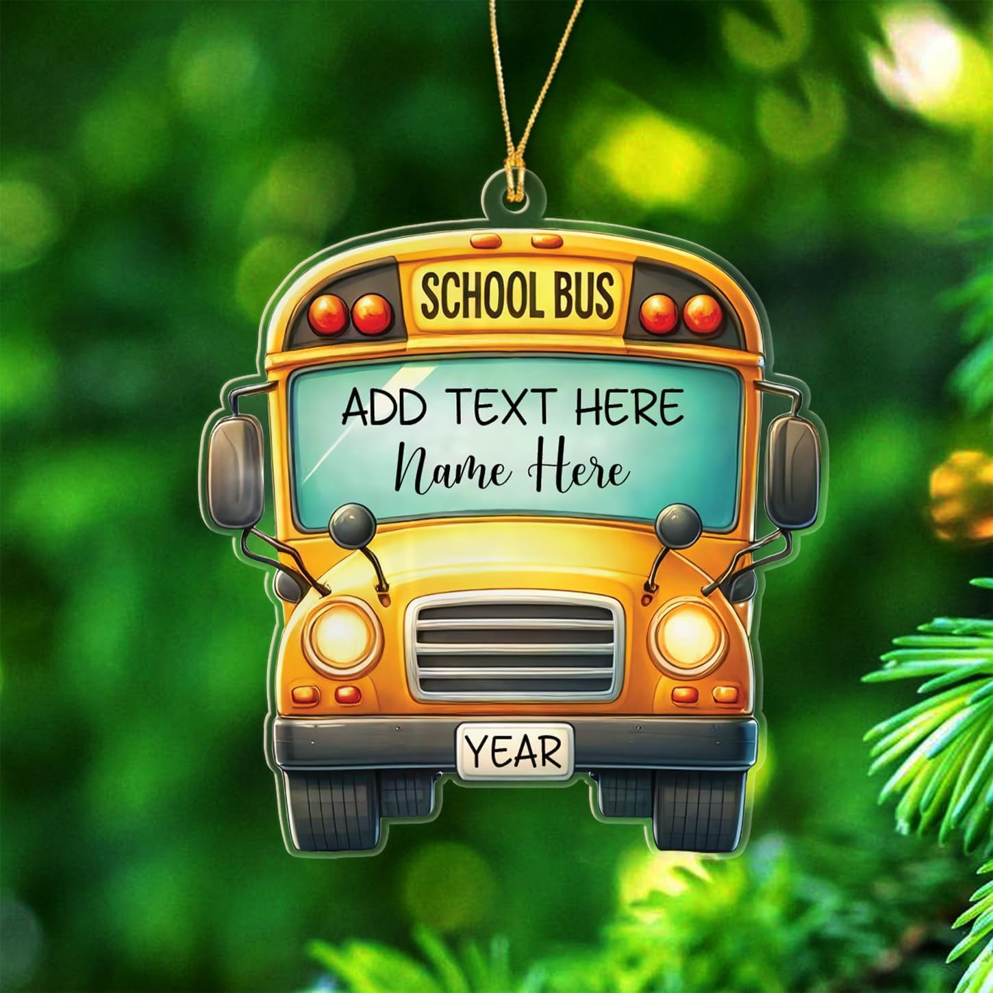 School Bus Driver Christmas Ornament 2025 - Shaped Xmas Gift for Men ...