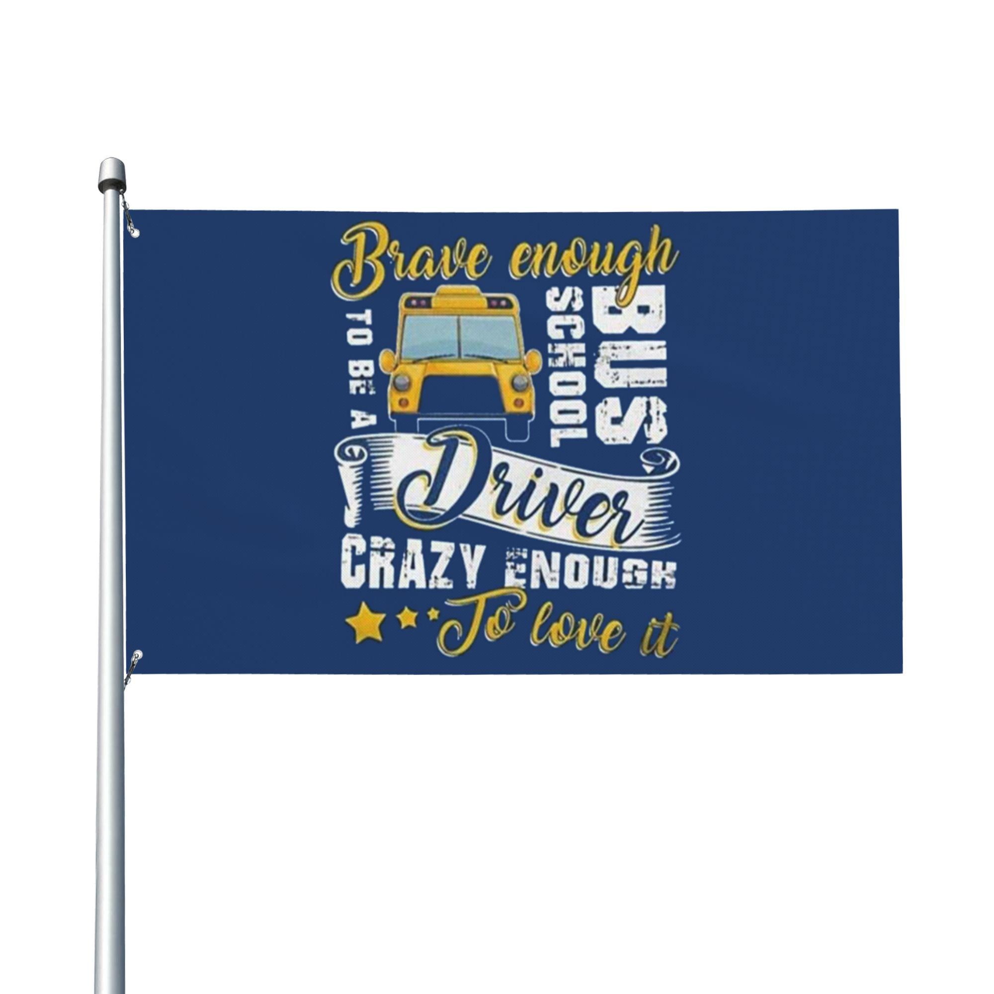 School Bus Driver Flag Home Garden Flag Banner Breeze Banner Sign Flags ...