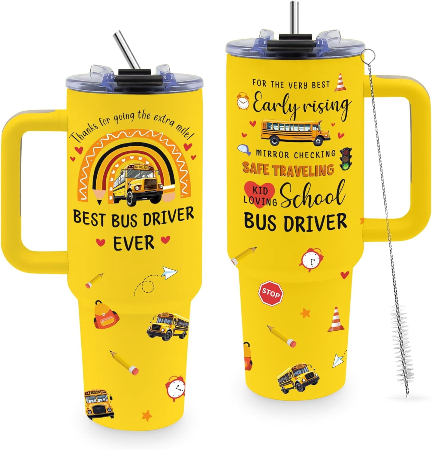 School Bus Driver Gifts Cups for Men, 40oz SchoolBus Driver Tumbler ...