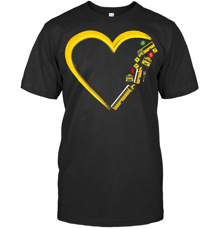 School Bus Driver Heart Bus Driver T Shirt - Walmart.com