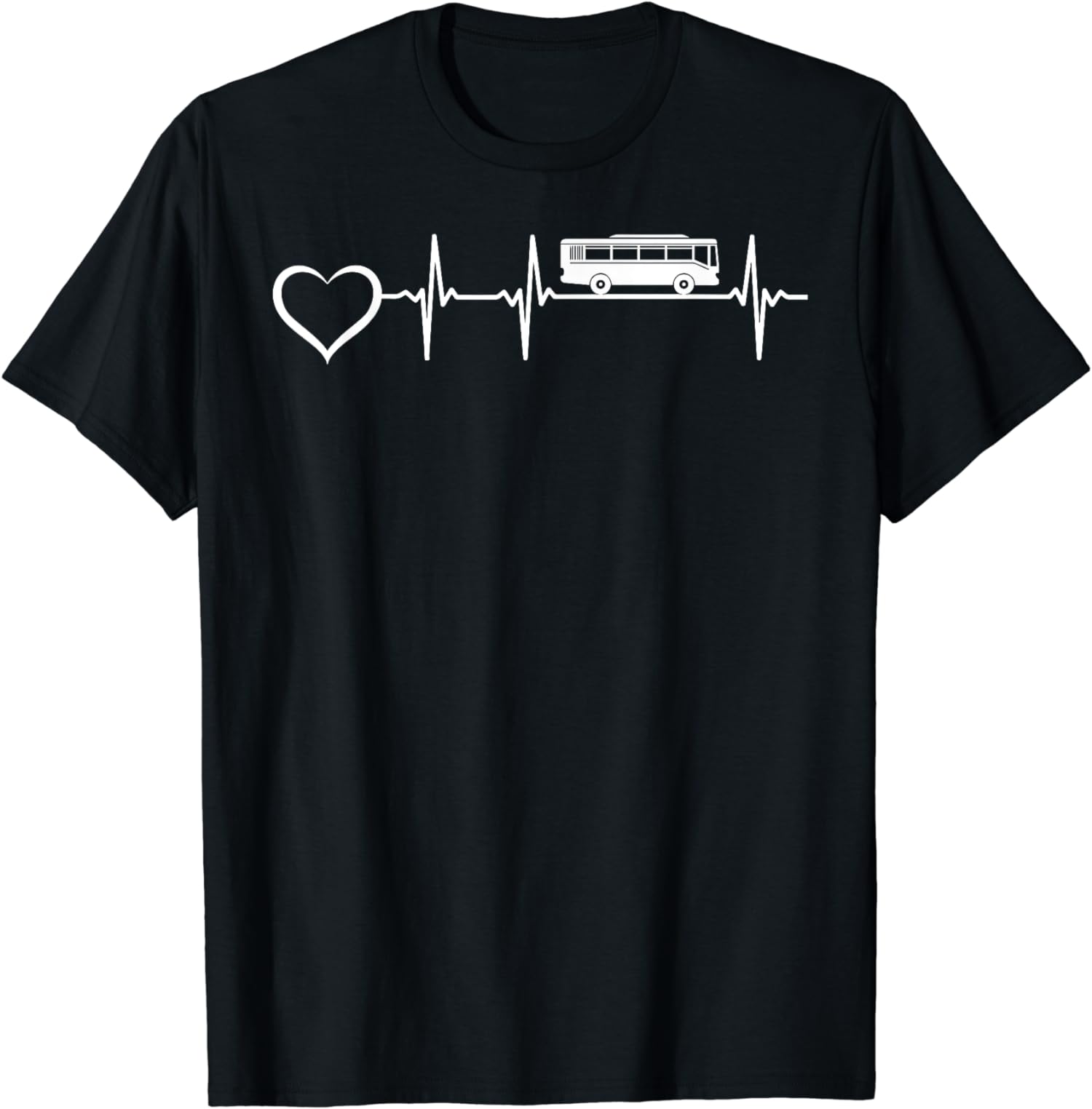 School Bus Driver Heartbeat Heart - Schoolbus Driver T-Shirt - Walmart.com