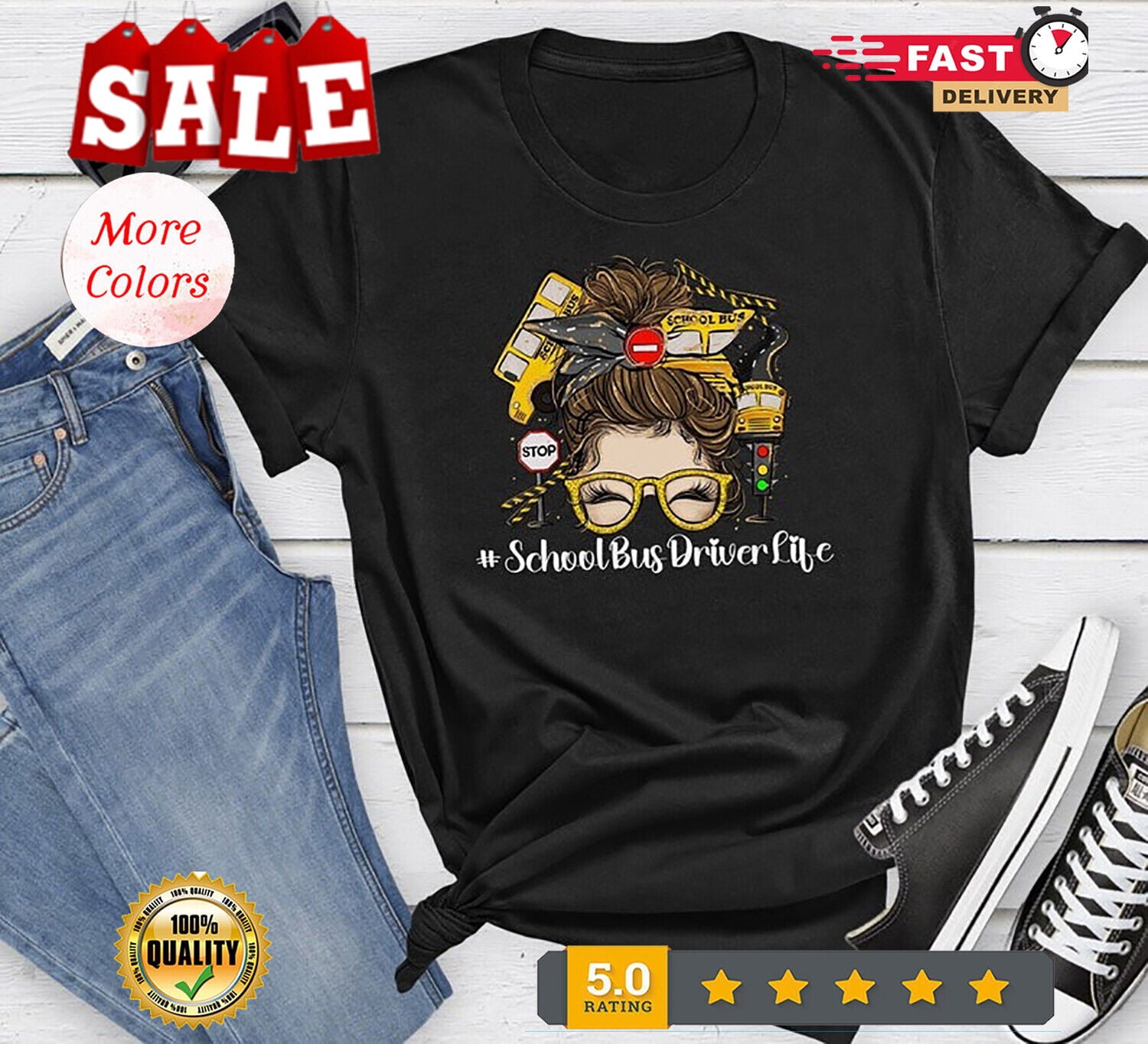 School Bus Driver Shirt,Funny T-Shirt for Bus Driver,Appreciation Gift ...