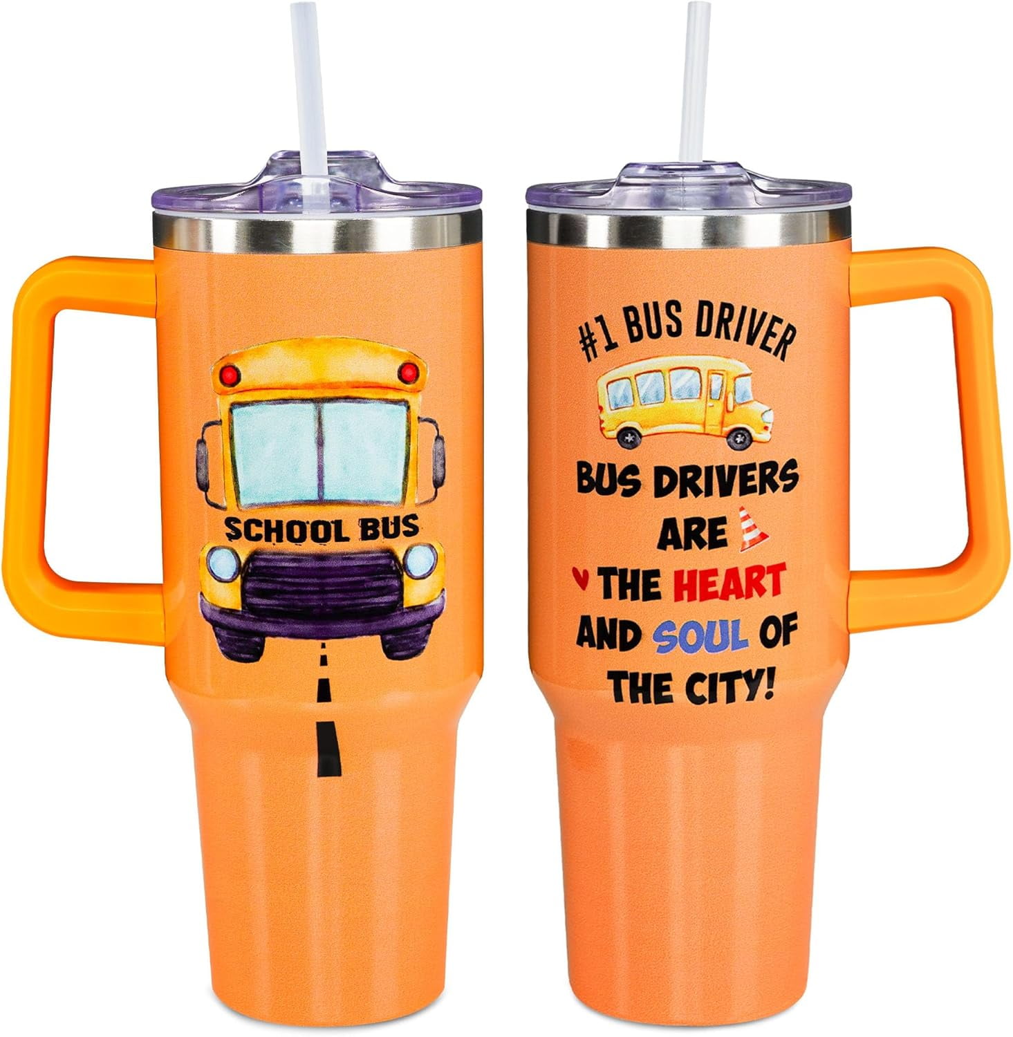 School Bus Driver Tumbler 40 OZ, School Bus Driver Gifts, Bus Driver ...
