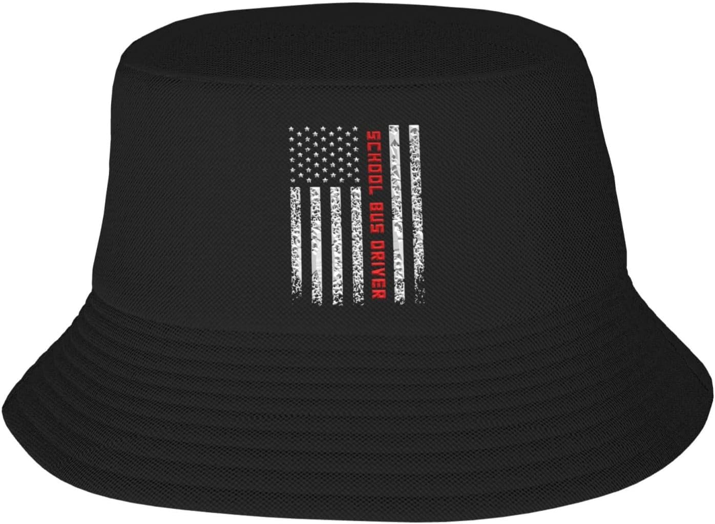 School Bus Driver USA Flag Bucket Hat Reflective Foldable Beach Sun ...