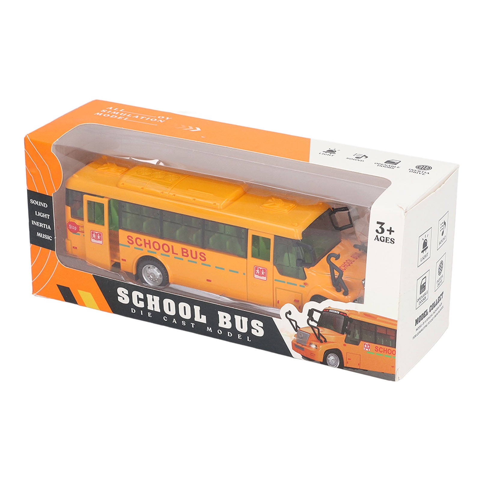 School Bus Model Yellow Die Casting Alloy Openable Door Realistic 1:32 ...