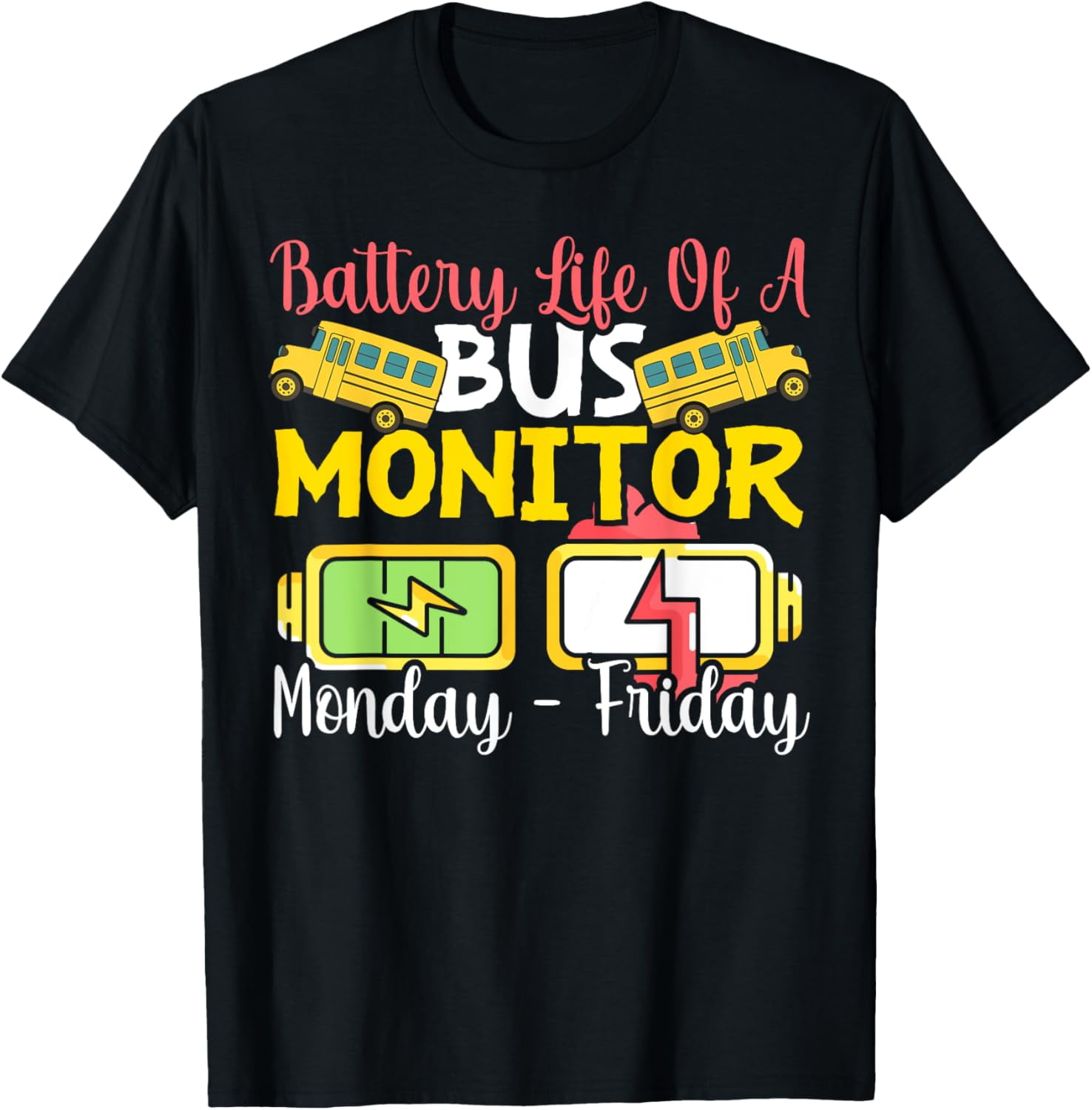 School Bus Monitor Bus Aide Attendant Bus Monitor T-Shirt - Walmart.com