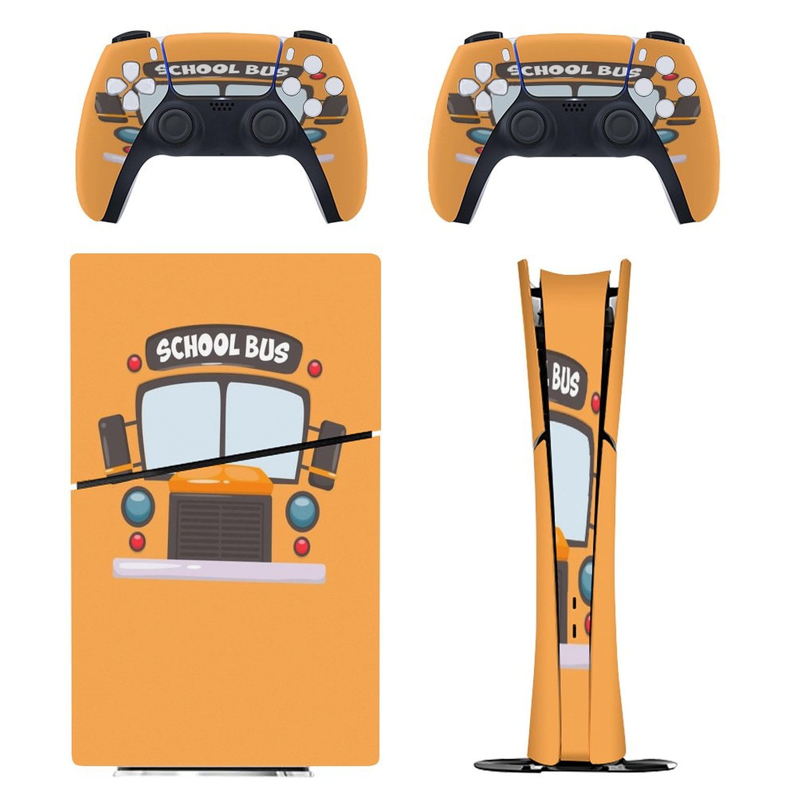 School Bus PS5/PS5 Pro/PS5 Slim Digital Disc Skin Sticker For Console And Controller Skins ...
