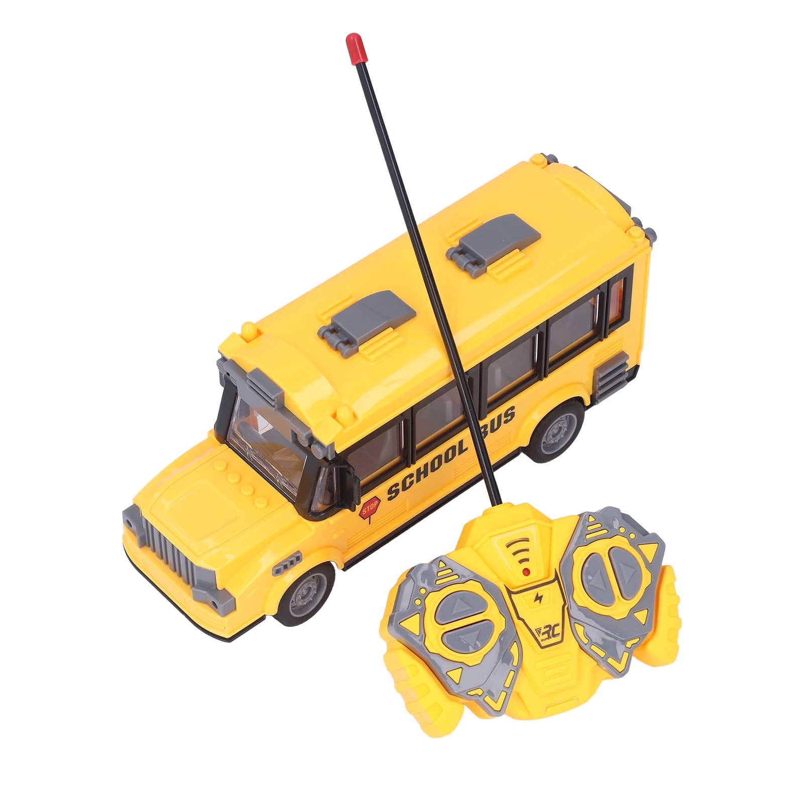 School Bus Toy 1:30 Scale Body Lights Forward Backward Function Yellow ...