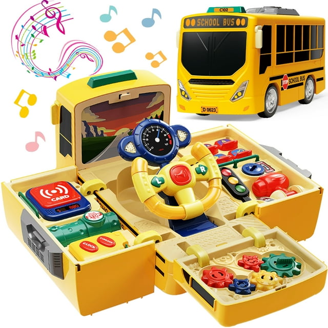 Walmart School Bus Toy for Kids: Light & Sound, Glide Play, Push & Go ...