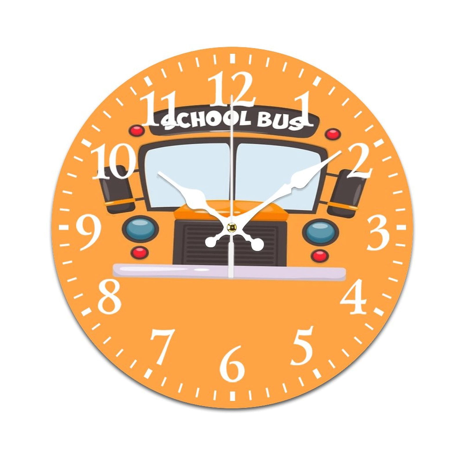 School Bus Wall Clock Modern Design Clocks Wall Hanging Home Office ...
