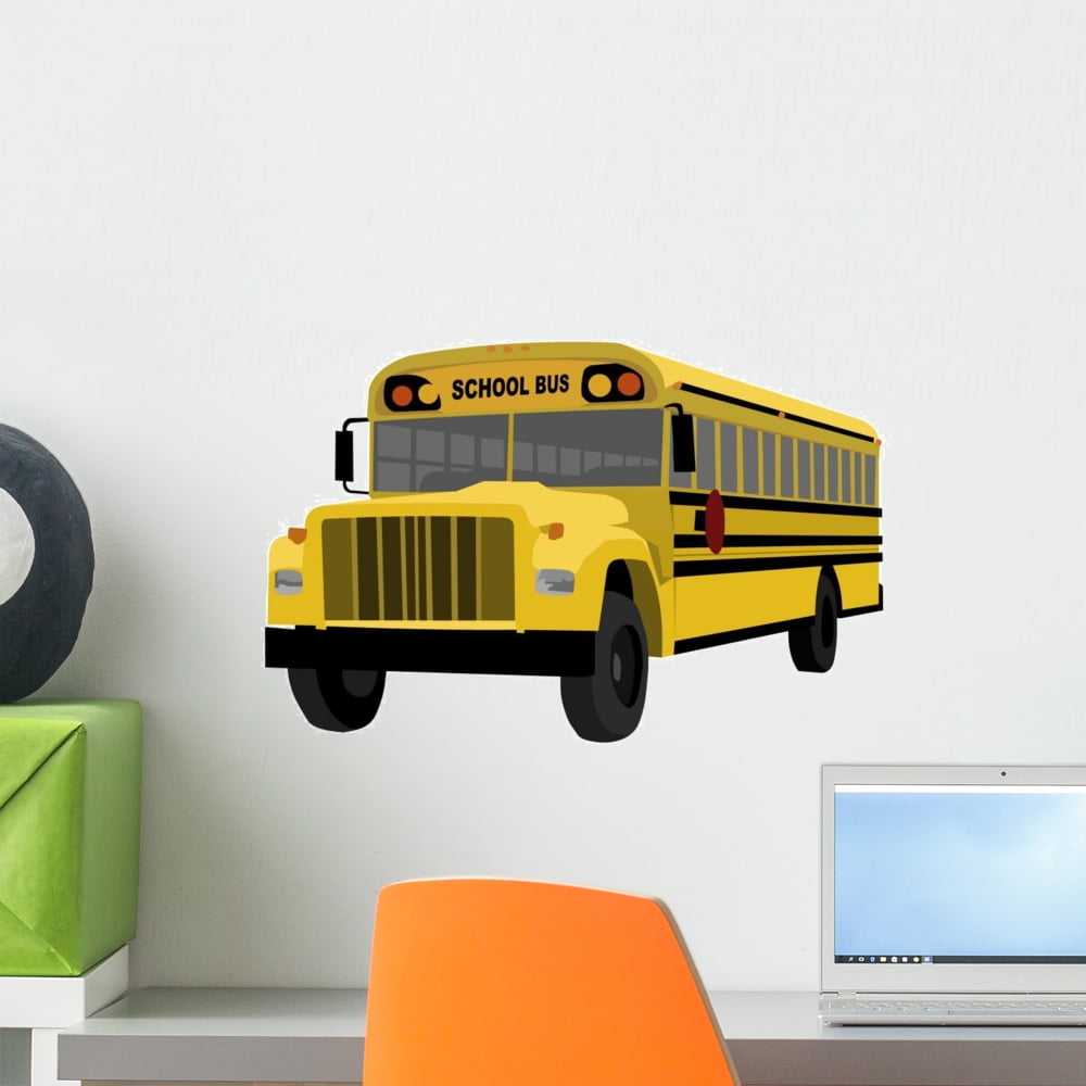 School Bus Wall Mural by Wallmonkeys Peel and Stick Graphic (18 in W x ...