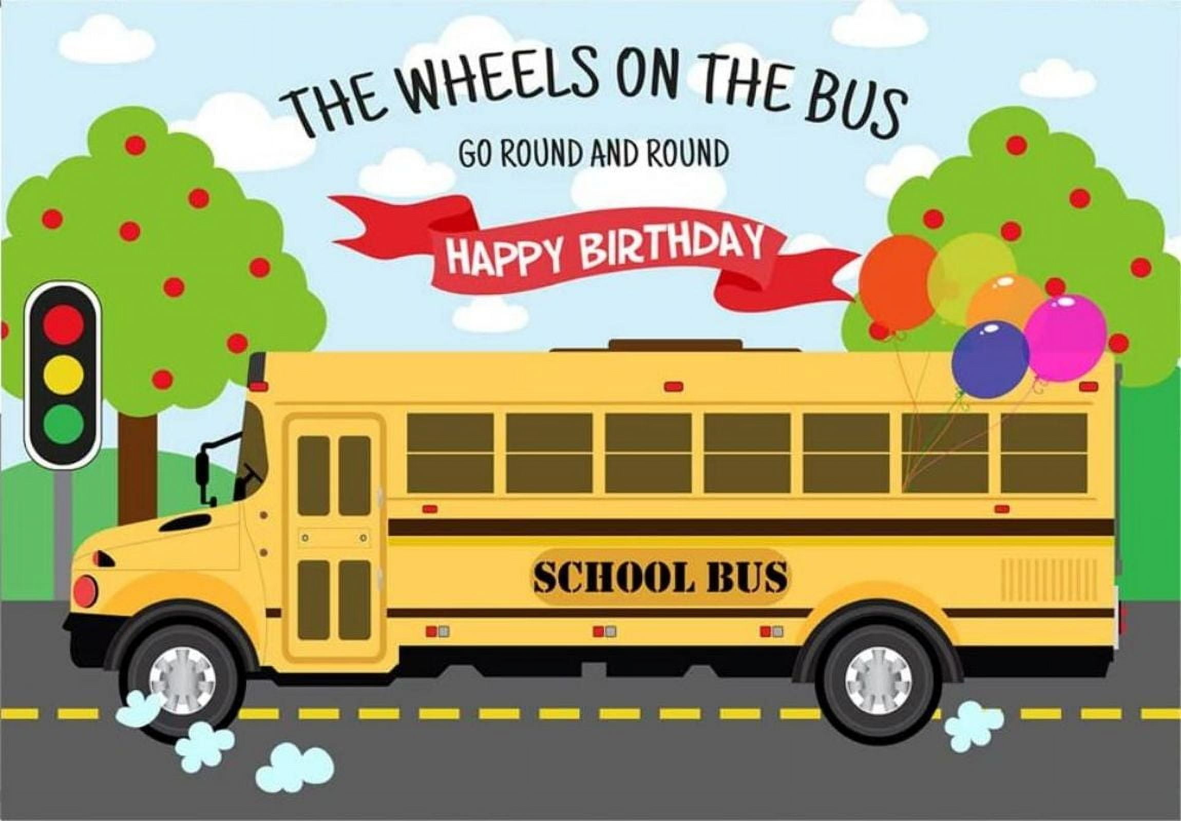 School Bus Yellow Wheels Bus Kindergarten Surprise Background Photo ...