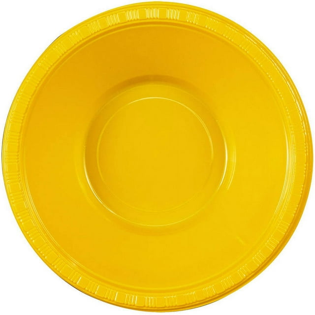 School Bus Yellow, Yellow, Plastic Bowls, 20pk - Walmart.com