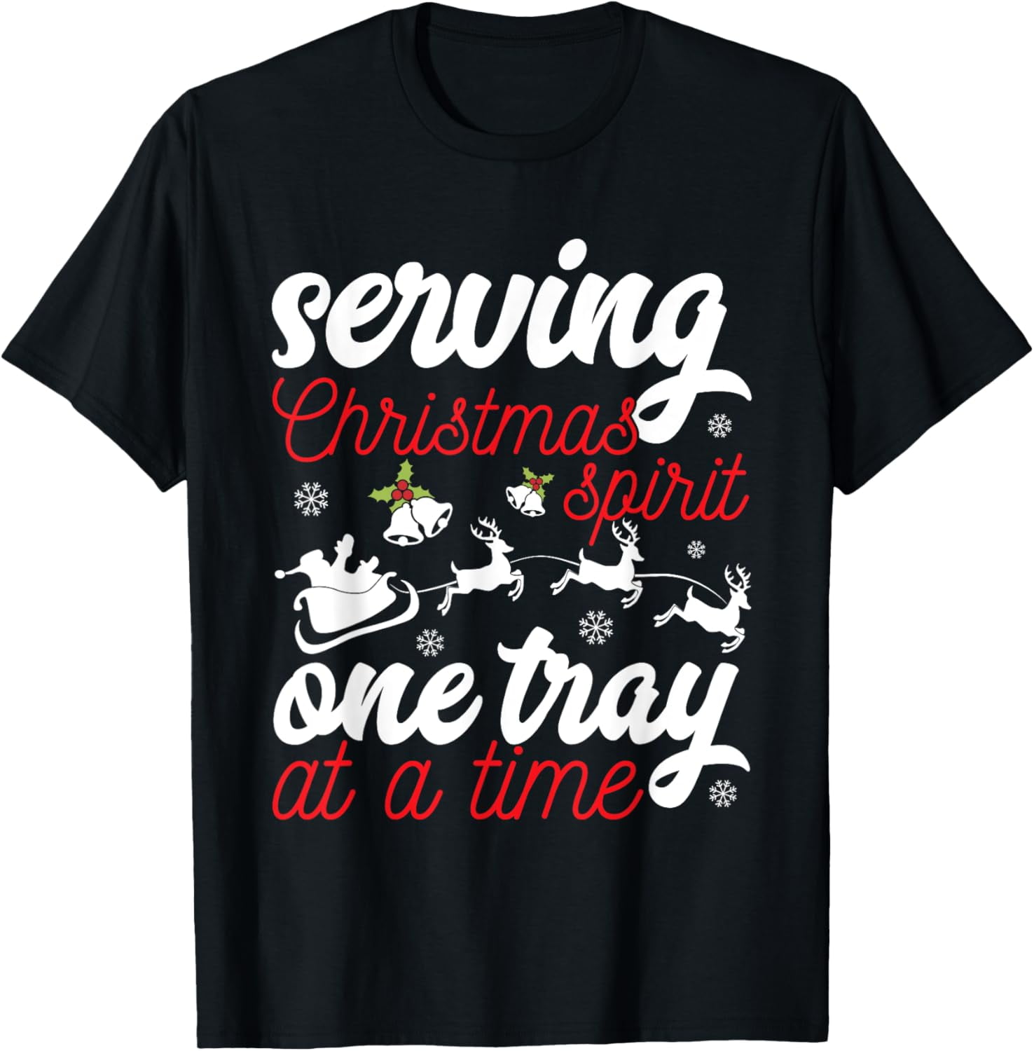 School Cafeteria Worker Food Service Christmas Lunch Lady T-Shirt men ...