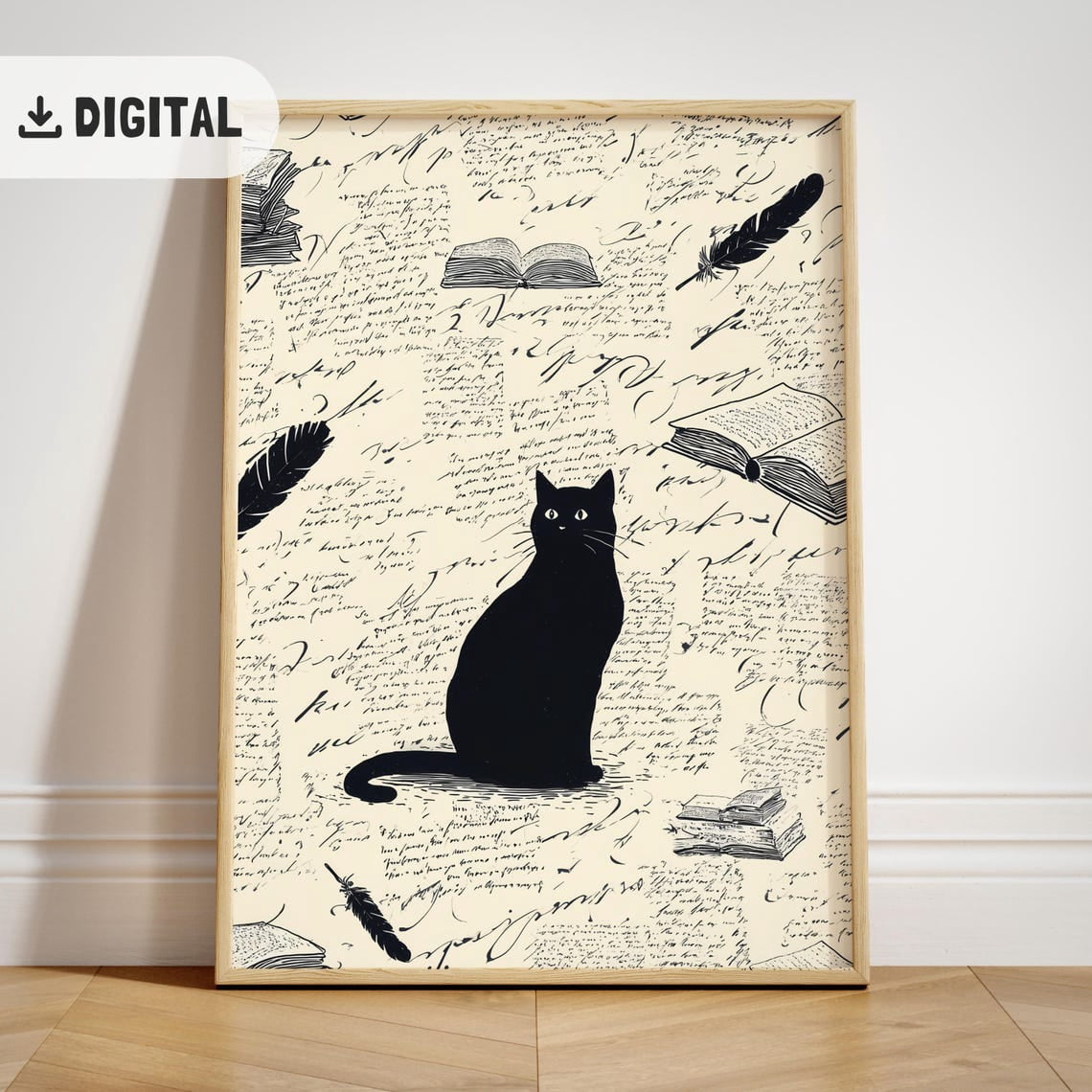 School Classroom Decor, Literature Teacher, Cute Cat Reading Poster ...