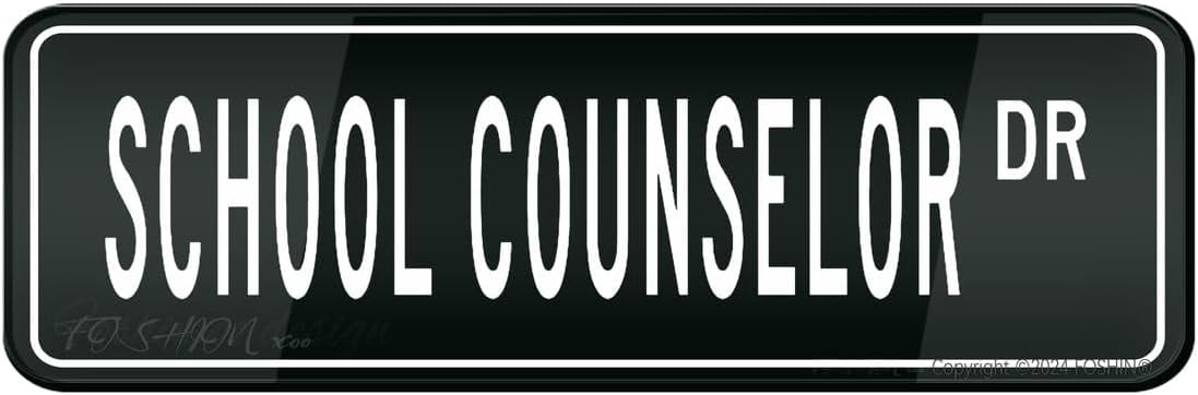 School Counselor Acrylic Plastic Sign Sign With Adhesive 10"" X 3 ...