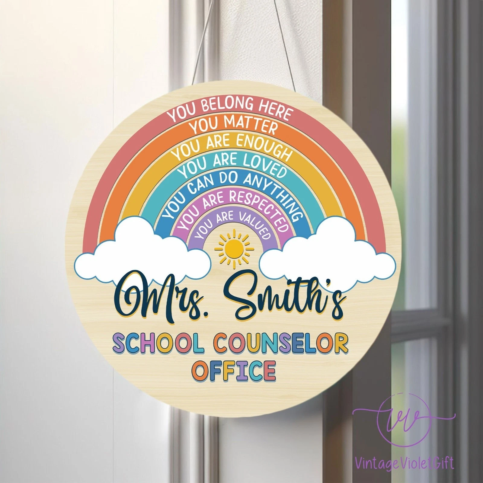 School Counselor Office Sign, Rainbow Classroom Decor, Psychologist ...