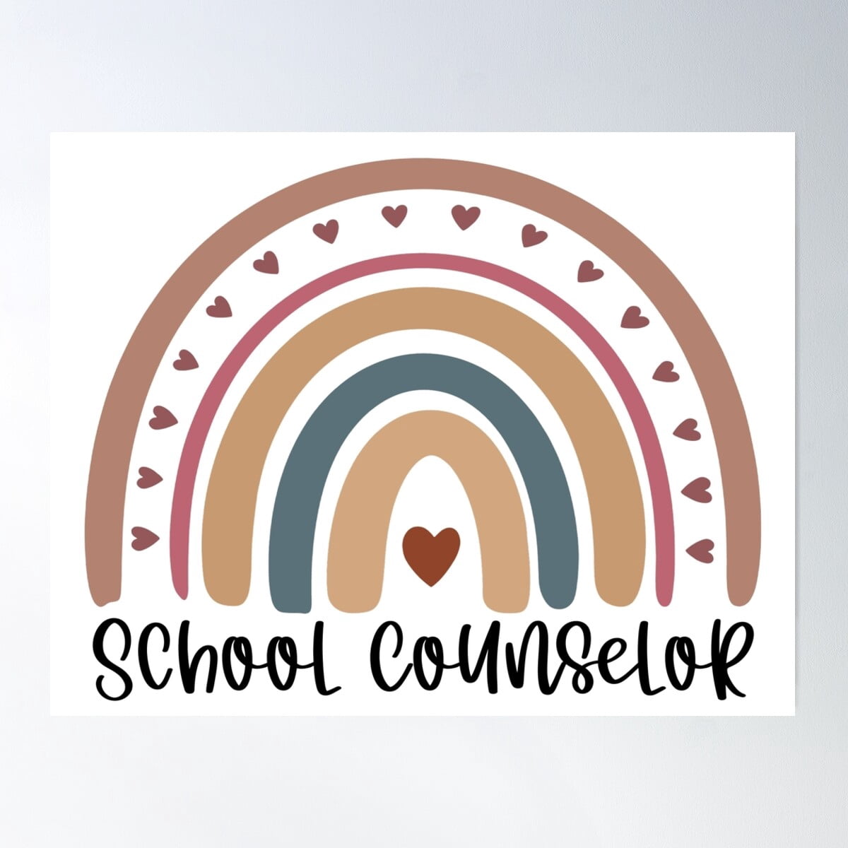 School Counselor Rainbow Poster Wall Art, Modern Wall Decor, 8x12 ...