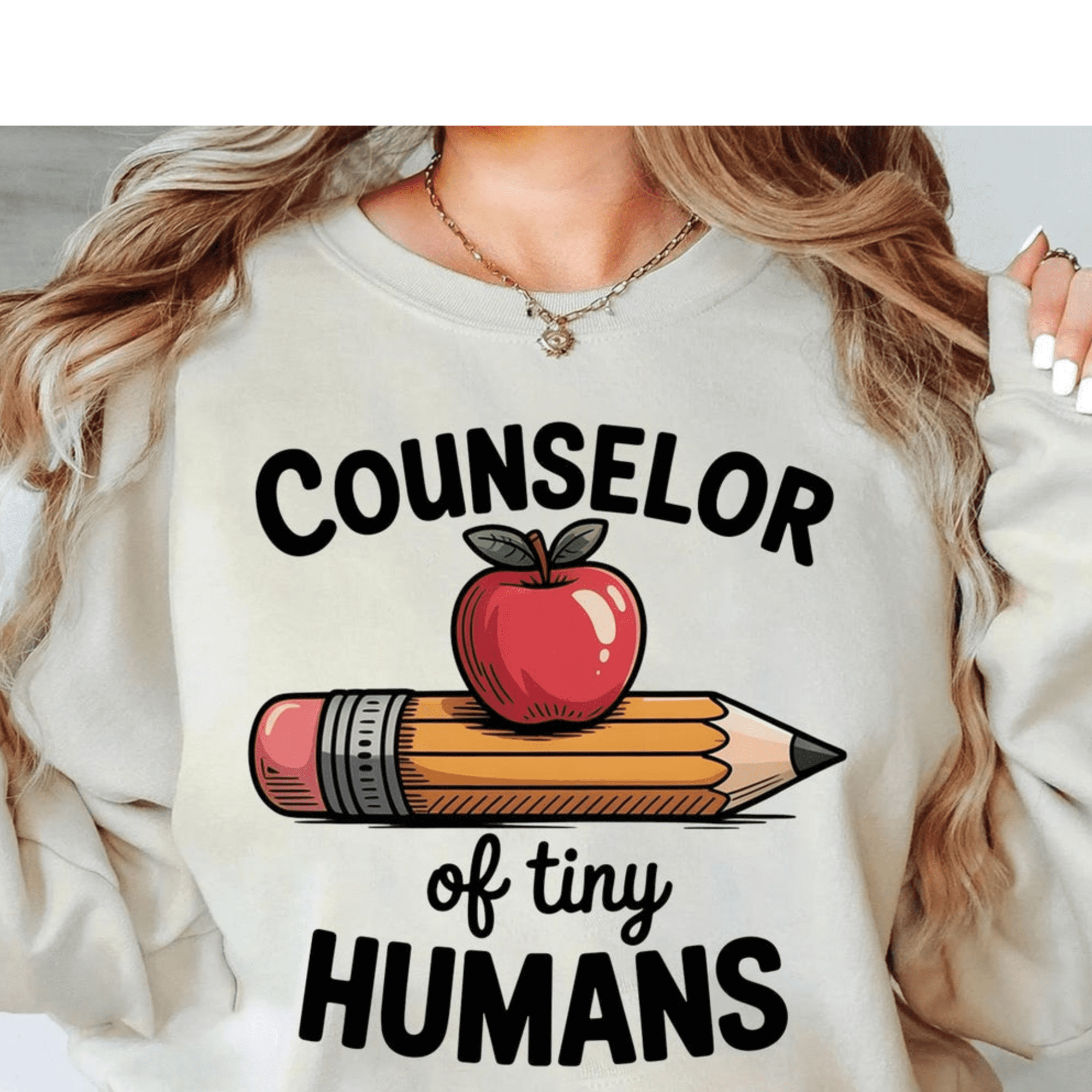 School Counselor Sweatshirt Tiny Humans Classroom Graphic Design ...