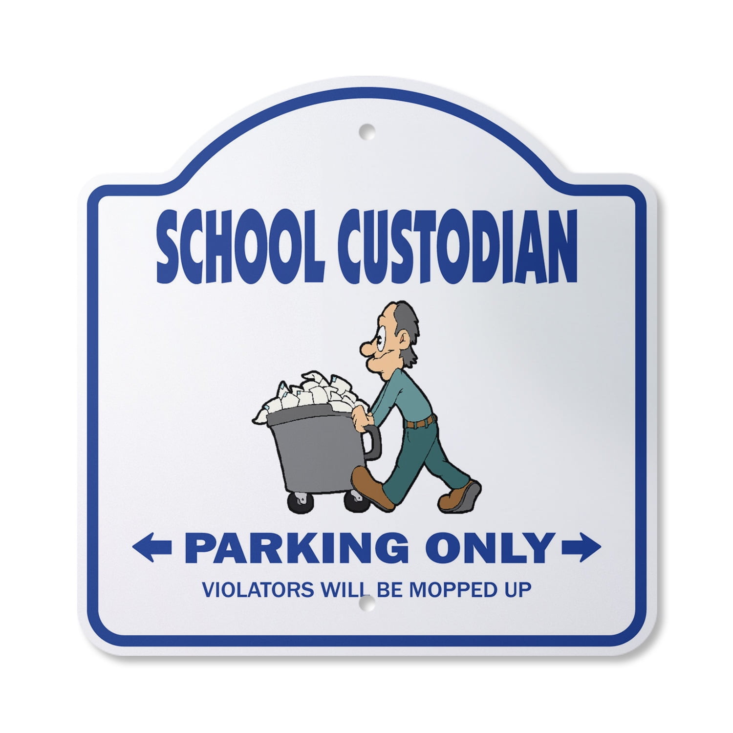 School Custodian 14" X 14" Sign | Indoor/Outdoor Plastic | SignMission ...