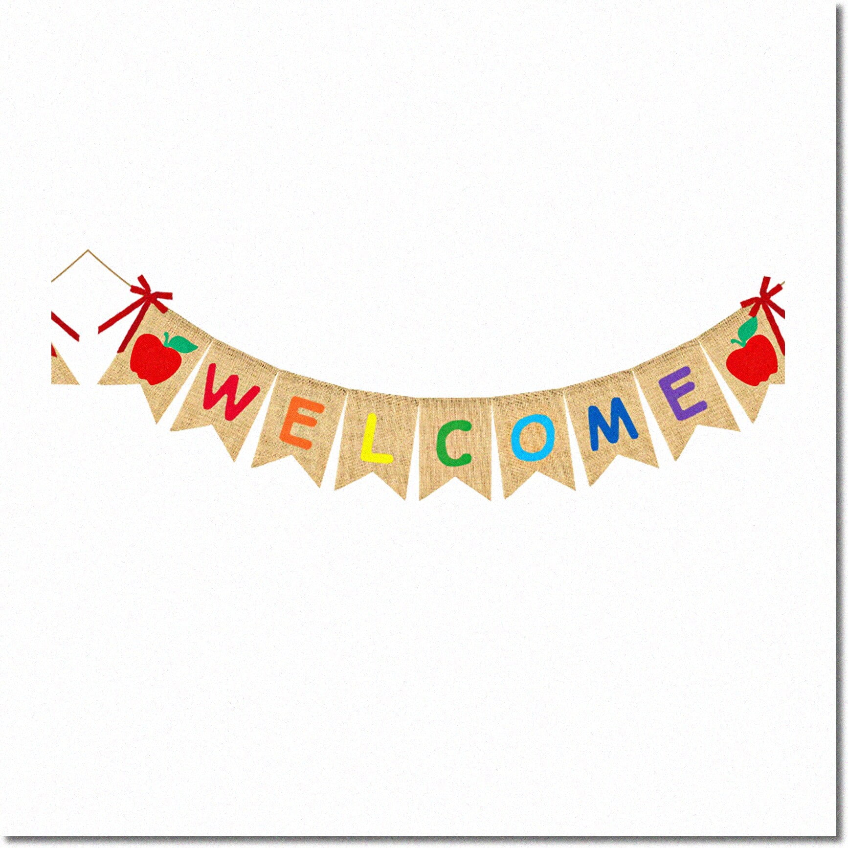 School Days Jute Burlap Banner - Back to School Party Decorations for ...
