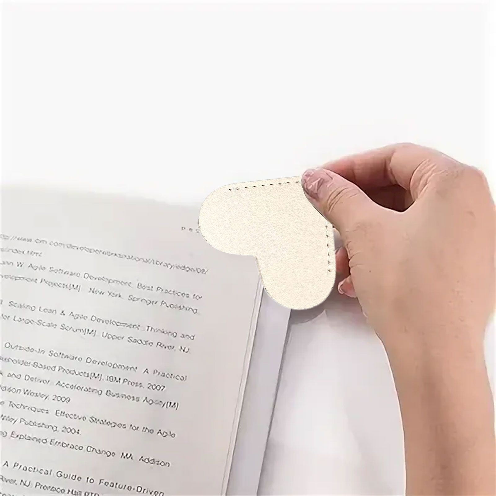 School Deal Clearance Under $5.00 Leather Heart Bookmarks Winjeto Cute ...
