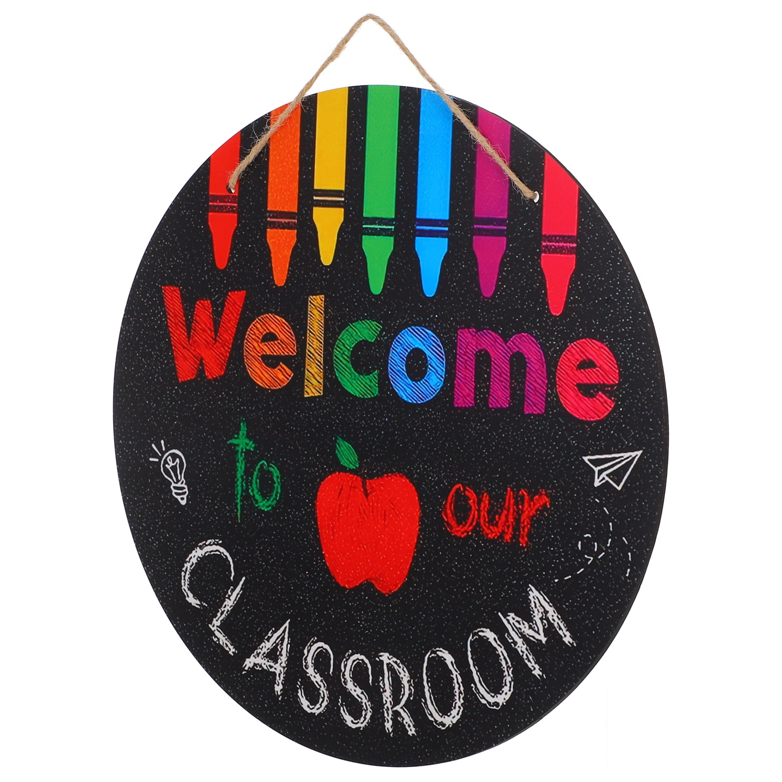 School Door Sign, Classroom Door Wreath Sign Teacher Wood Door Sign ...