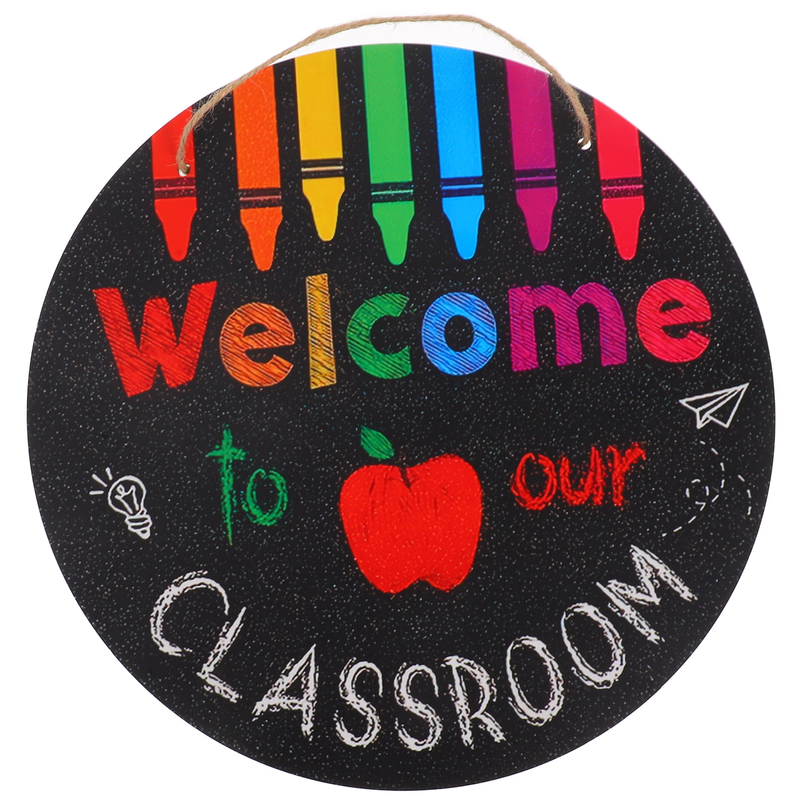 School Door Sign, Classroom Door Wreath Sign Teacher Wood Door Sign ...