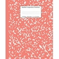 School Essentials: Marbled Composition Notebook: Coral Pink Marble Wide ...