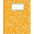 School Essentials: Marbled Composition Notebook: Orange Marble Wide ...