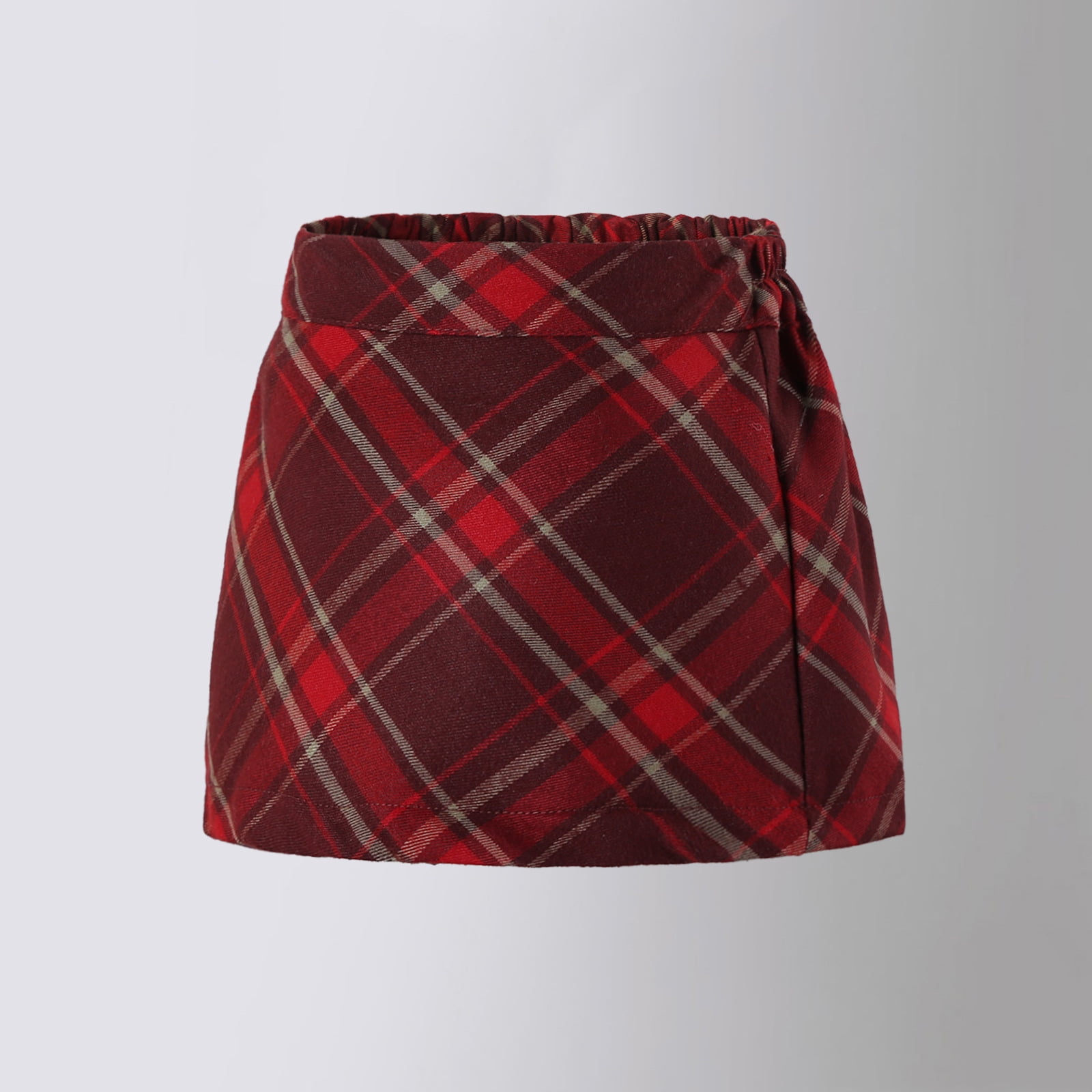 School Girls Plaid Skirt Autumn Winter Woolen Christmas New Year A-line ...