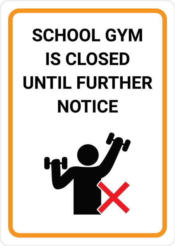 School Gym Is Closed Until Futher Notice Funny Vintage Tin Signs 8 X 12 ...