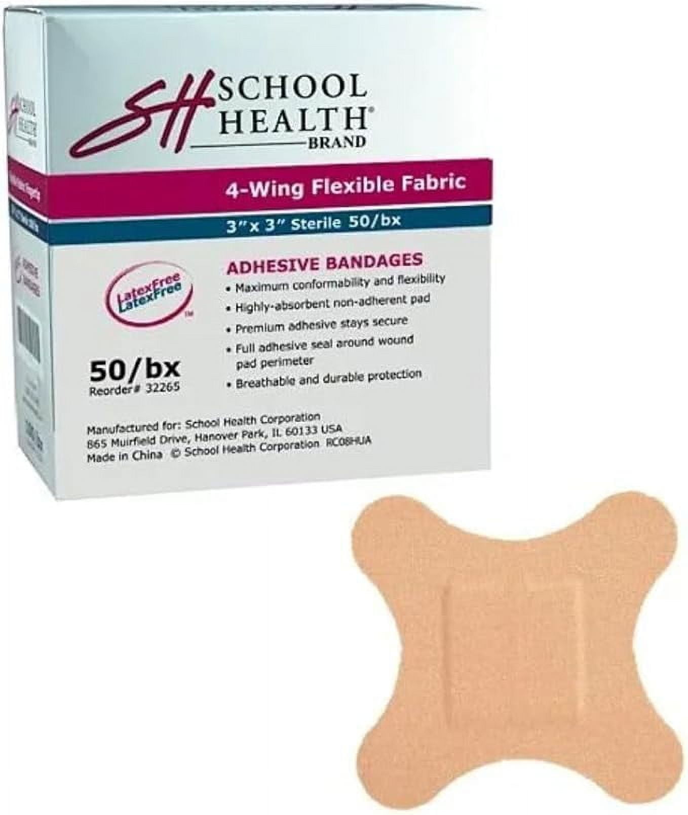 School Health - Adhesive Bandages, Comfortable Form-Fitting Protection ...