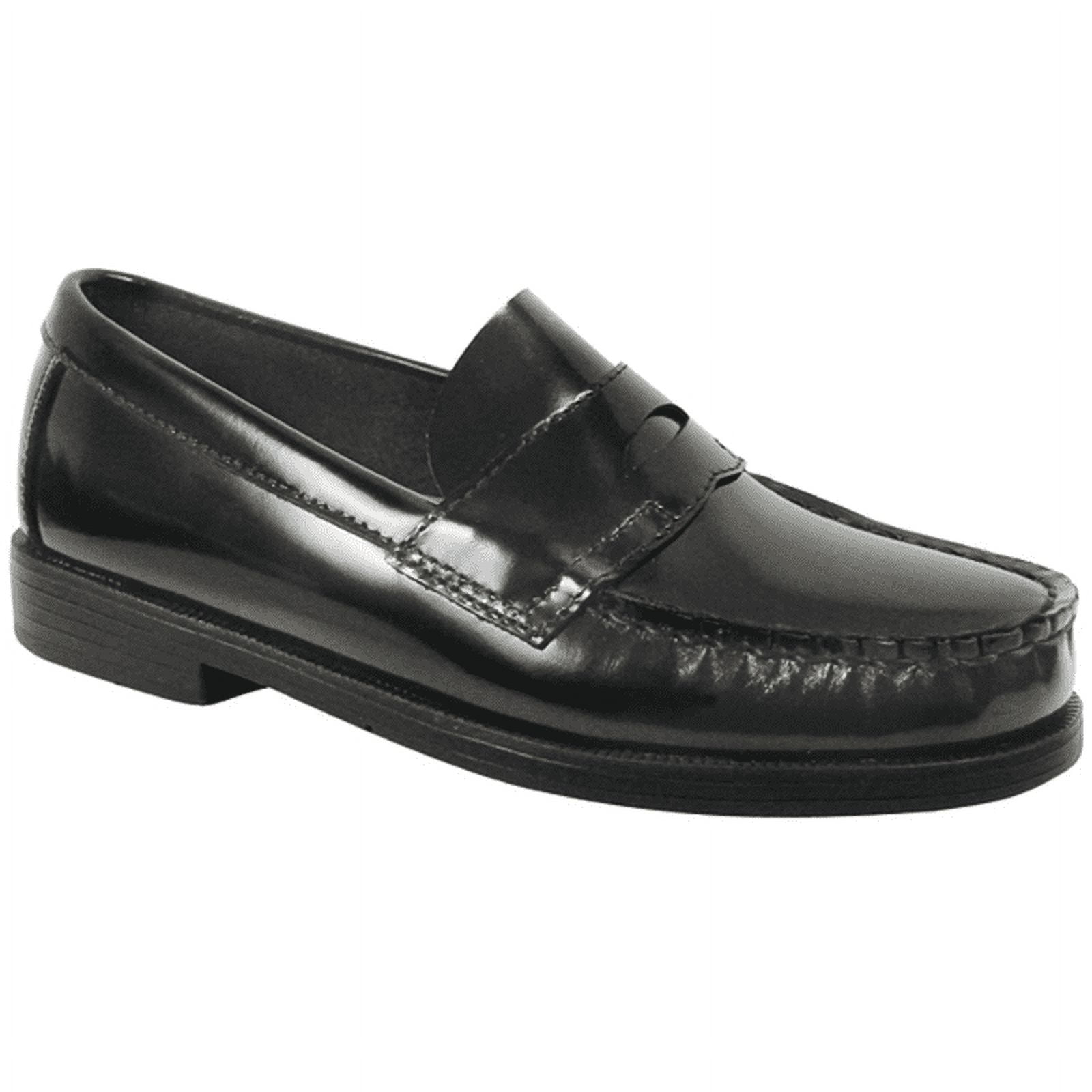 School Issue Children's Simon Black Leather Penny Loafers for Little ...