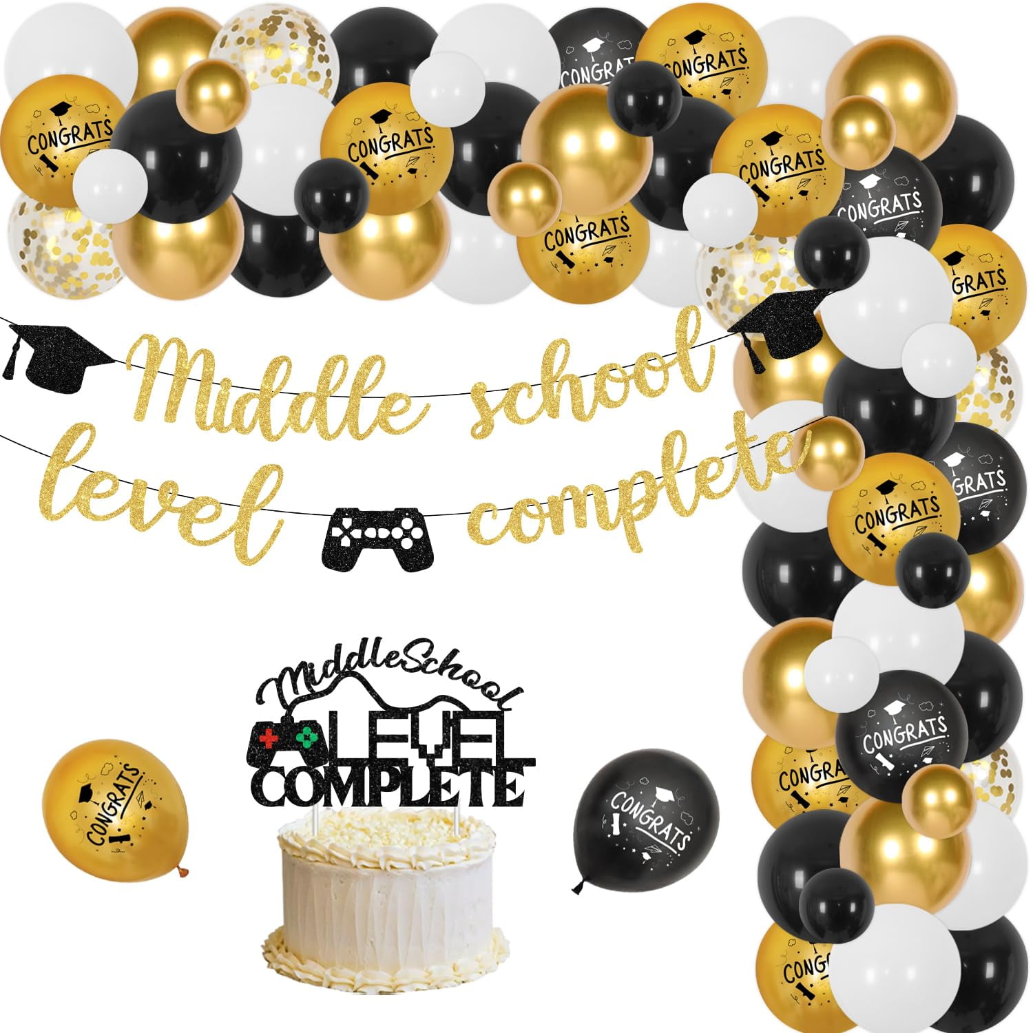 School Level Complete STF9 Decoration 2025 - Gold Glitter School Level ...