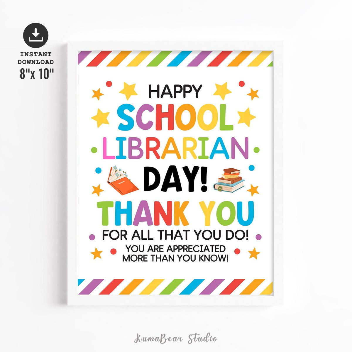 School Librarian Day Sign Printable, Thank You School Librarians ...