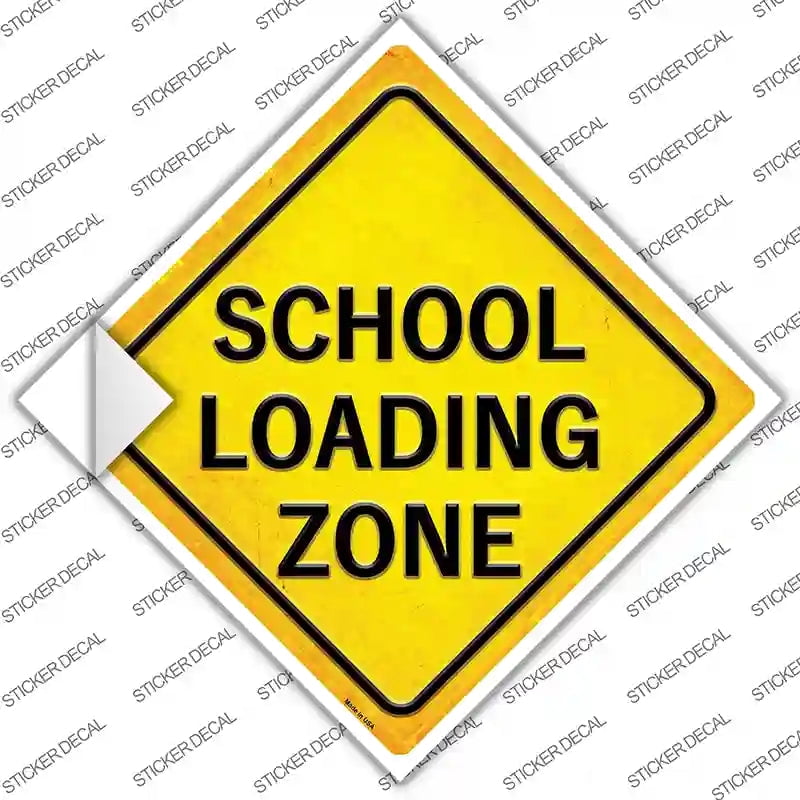 School Loading Zone Novelty Diamond Sticker Decal Large - Walmart.com