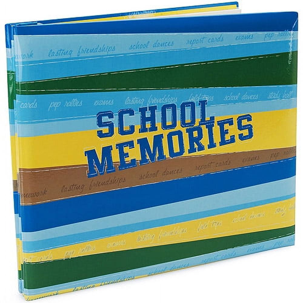 School Memories Postbound Album 12''X12'', Blue/Green - Walmart.com