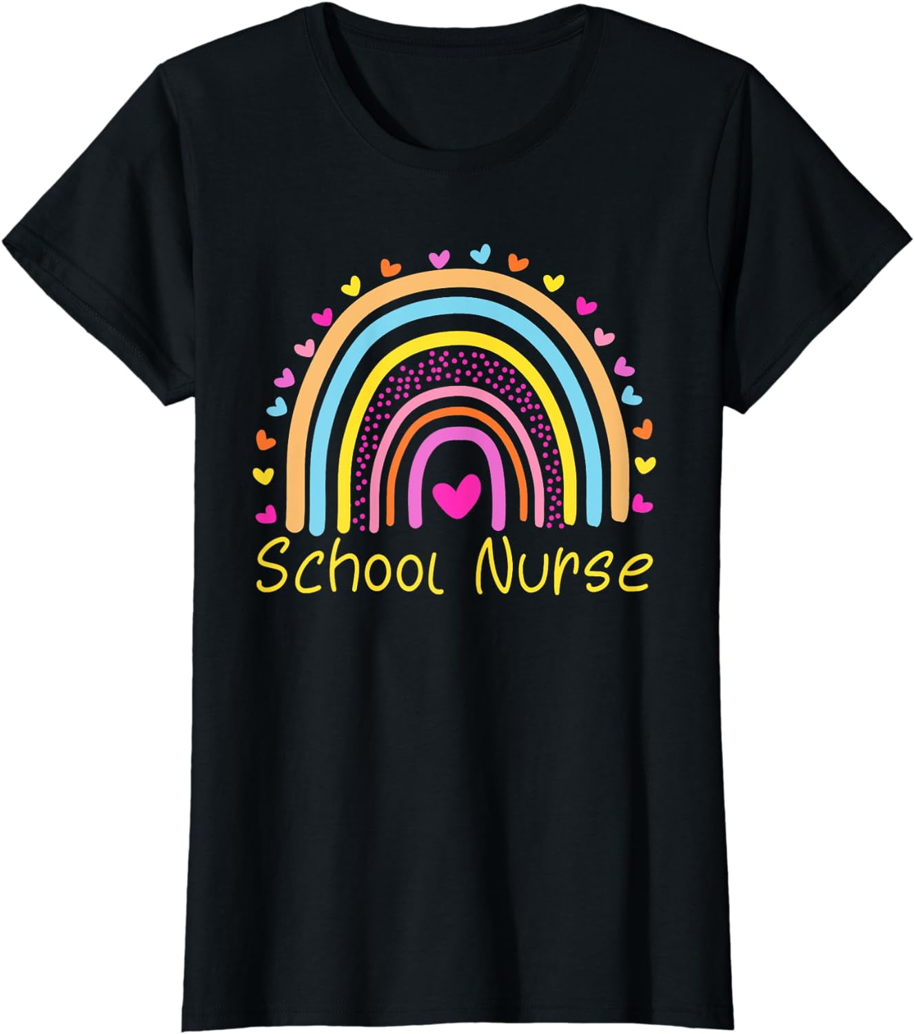 School Nurse Boho Rainbow Nurse Day Back To School Nursing T-Shirt ...