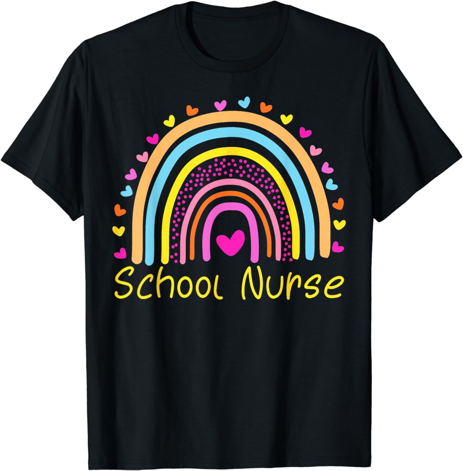 School Nurse Boho Rainbow Nurse Day Back To School Nursing T-Shirt ...