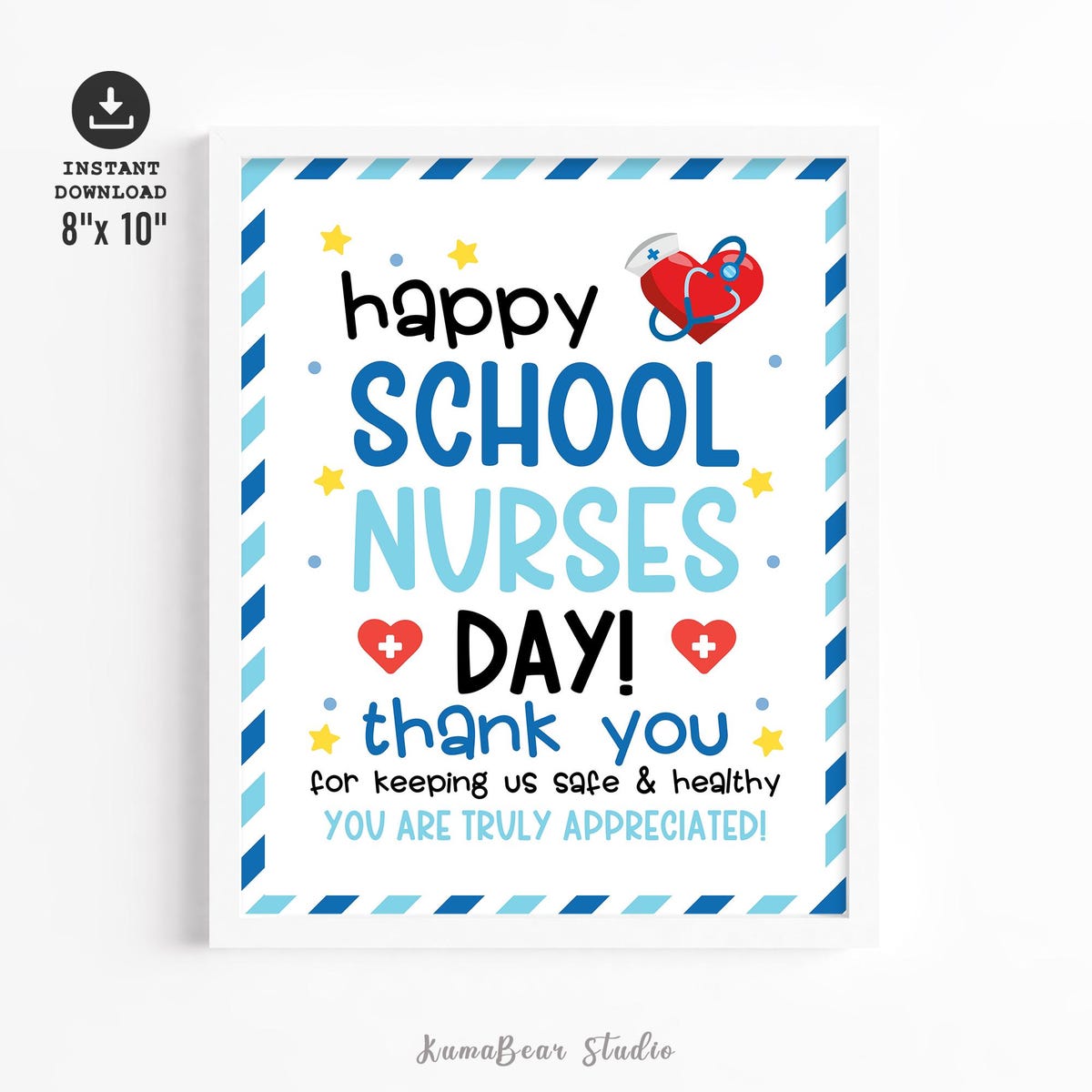 School Nurse Day Sign Printable, School Nurse Appreciation Poster ...