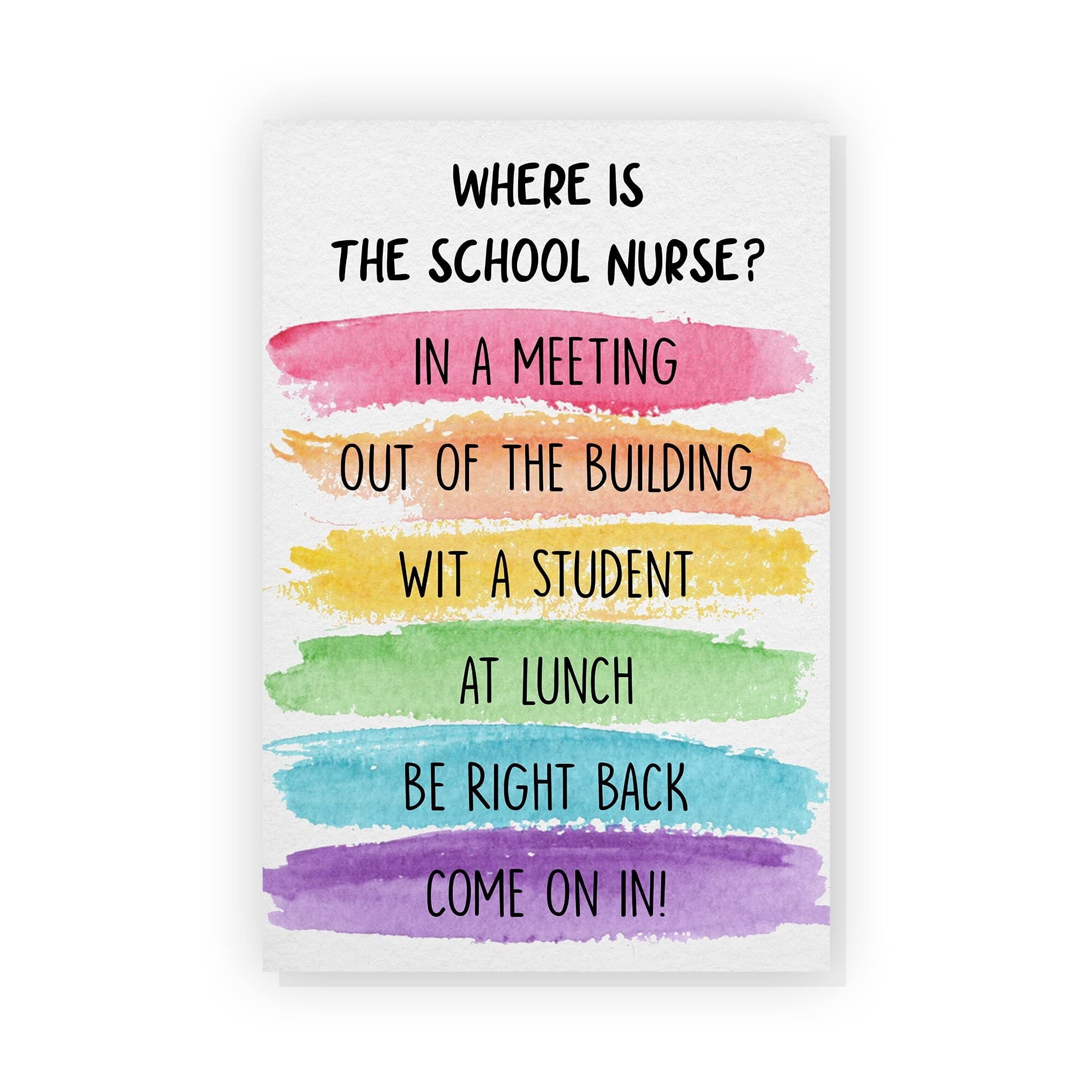 School Nurse Door Sign Where Is The School Nurse Office Decor Back to ...