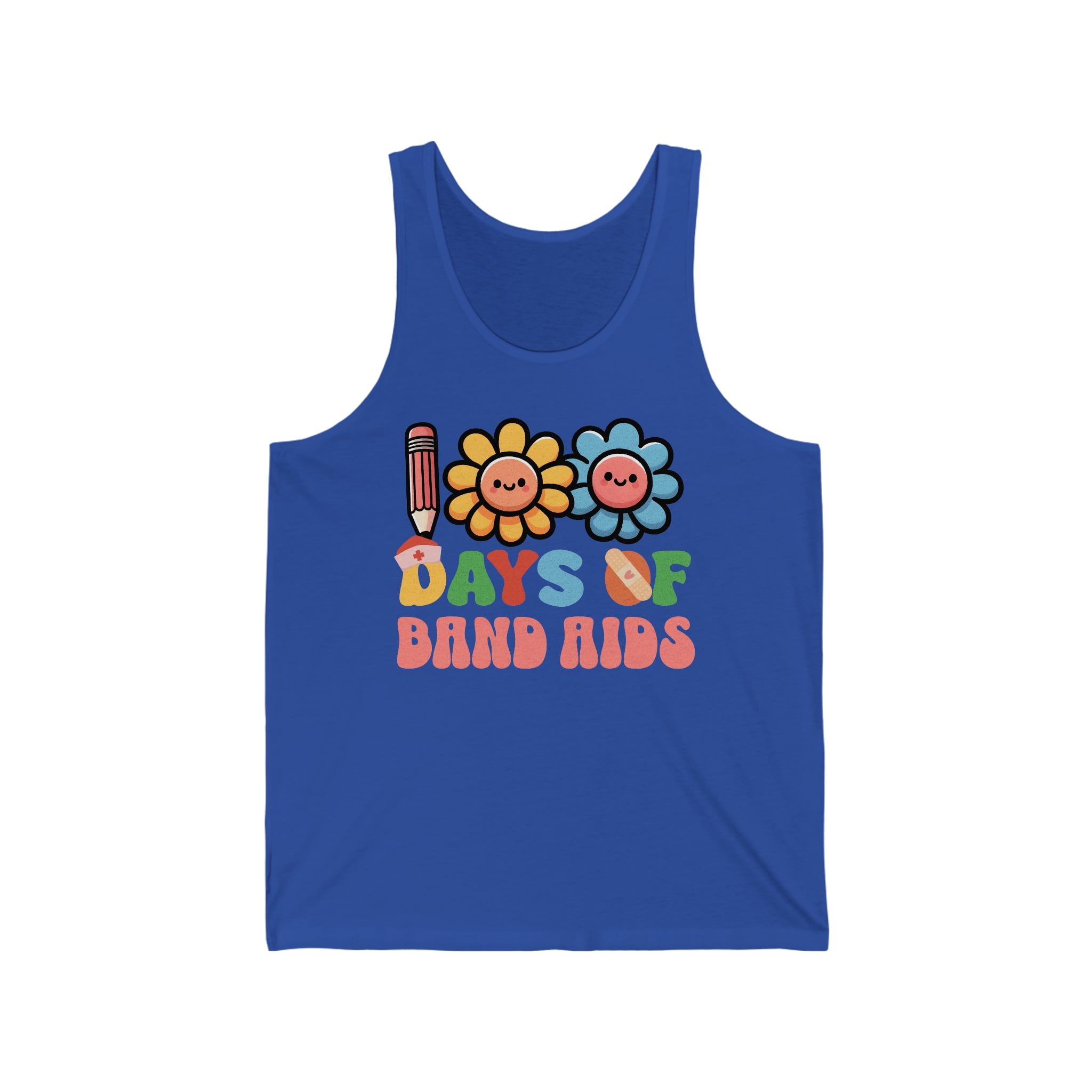 School Nurse Unisex Jersey Tank, 100 Days of Band Aids - Walmart.com