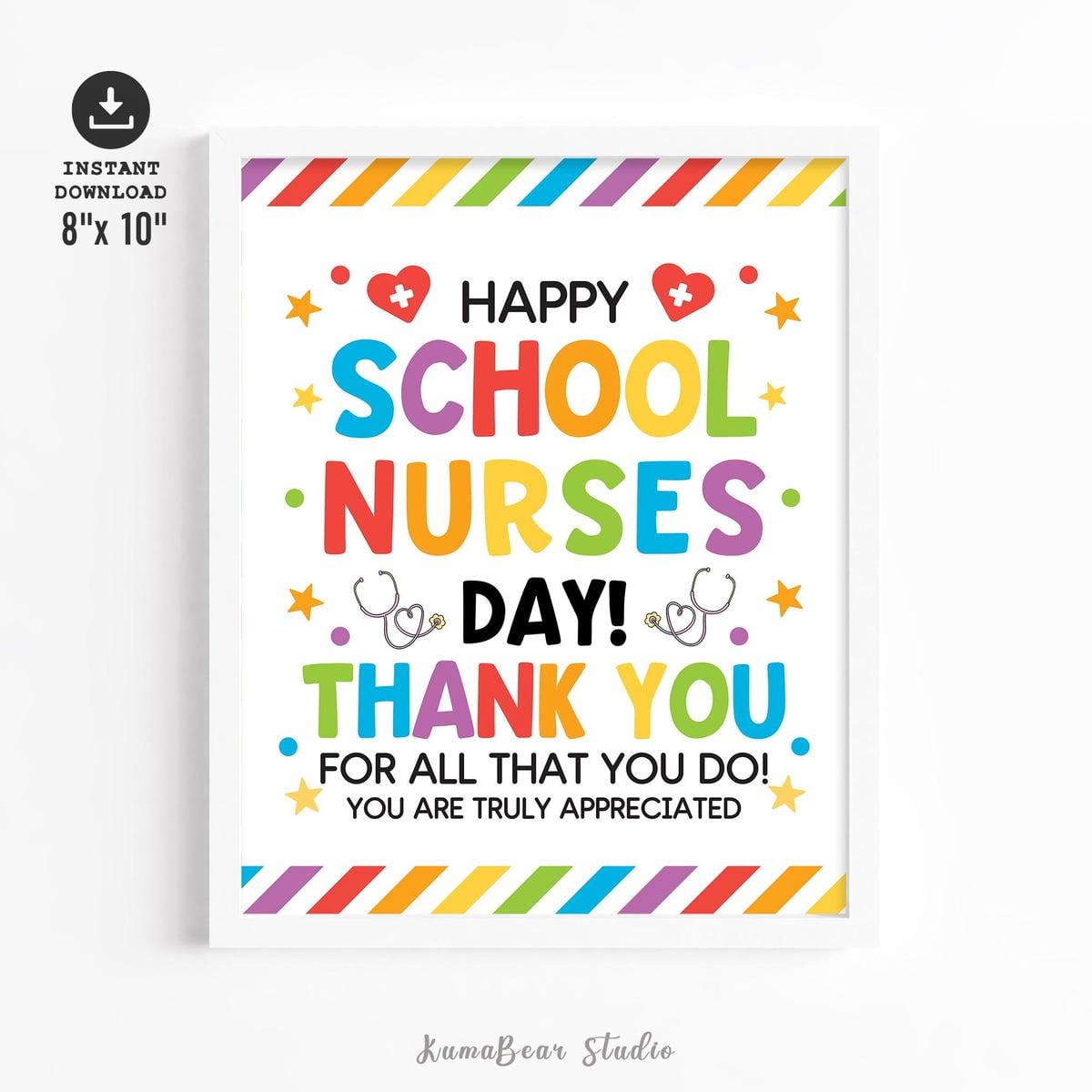 School Nurses Day Sign Printable, School Nurse Appreciation Printable ...