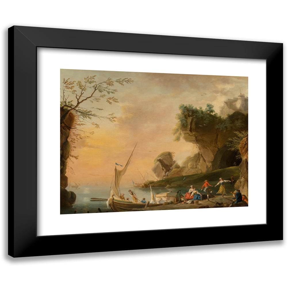 School Of Charles François Lacroix 14x12 Black Modern Framed Museum Art ...