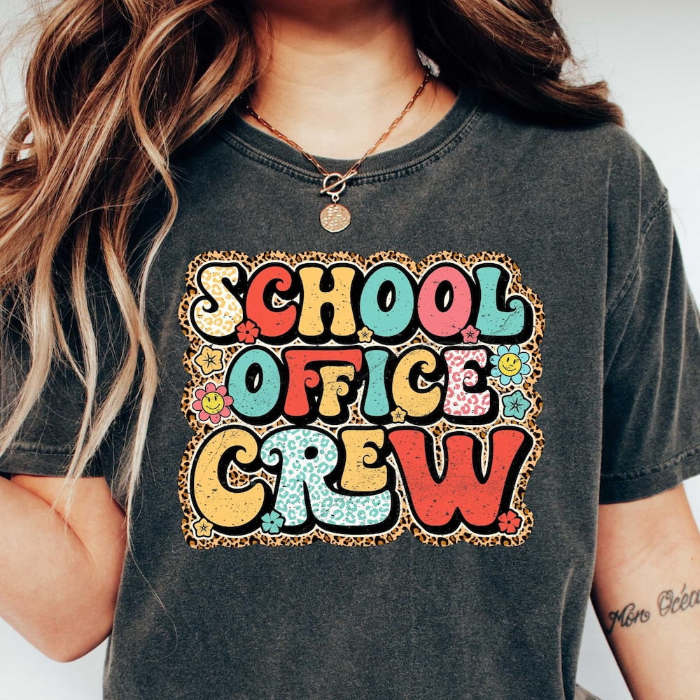School Office Crew Shirts, Administrative Assistant Tee, School T-Shirt ...