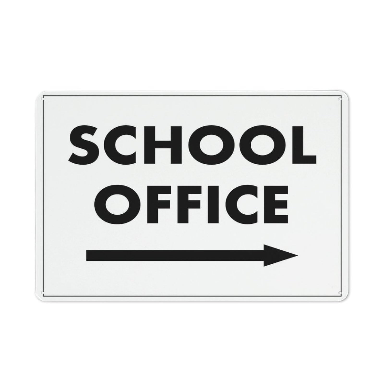 School Office Right Arrow Sign Warning Tin Sign Home Kitchen Farm ...
