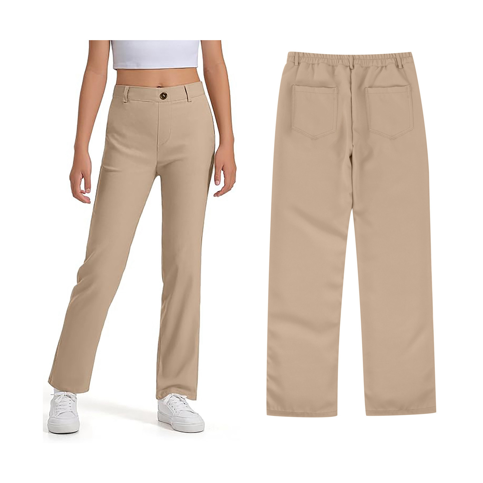 School Pants for Girls Skinny Pants Kids Dress Pants with Pockets ...